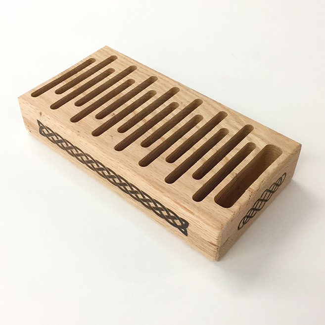 SLOTTED WOOD TRAY-small | GPI